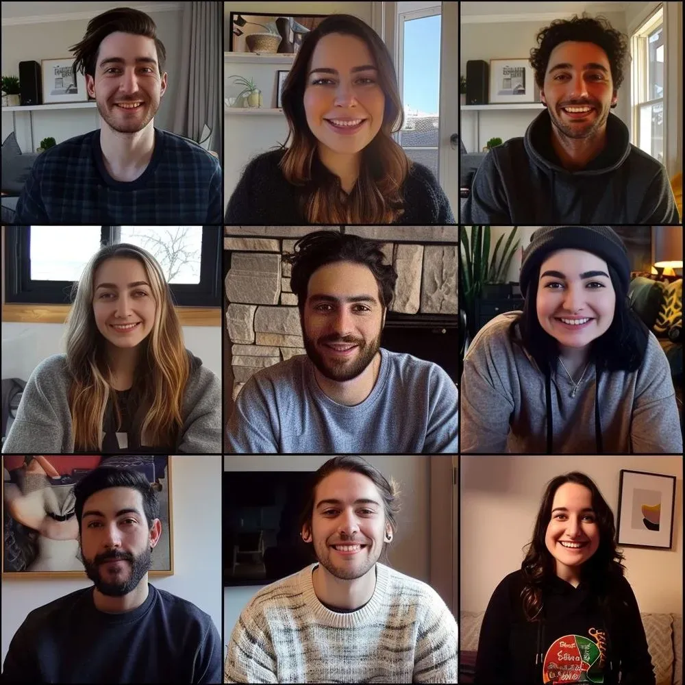 Zoom Video Call Screens Midjourney Prompt | PromptBase