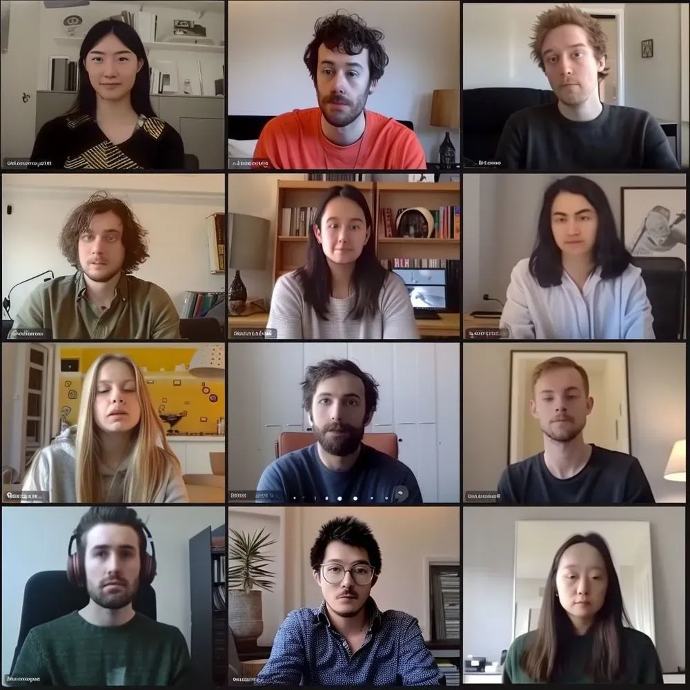 Zoom Video Call Screens Midjourney Prompt | PromptBase