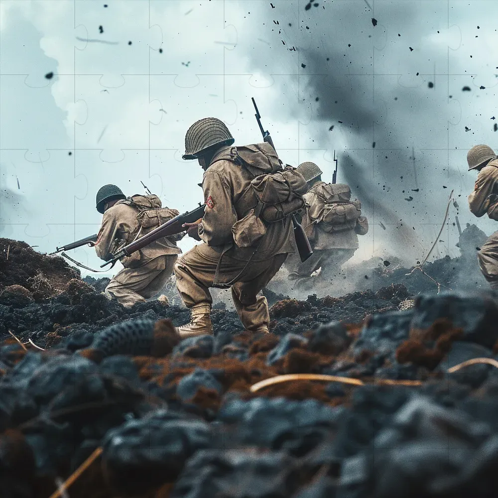 Realistic Action Ww2 Photos Midjourney Prompt | PromptBase