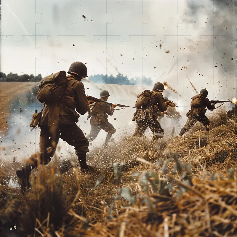 Realistic Action Ww2 Photos Midjourney Prompt | PromptBase