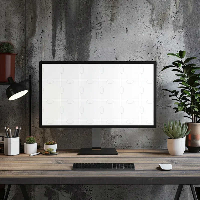 Modern Office Monitor Mockups Midjourney Prompt | PromptBase