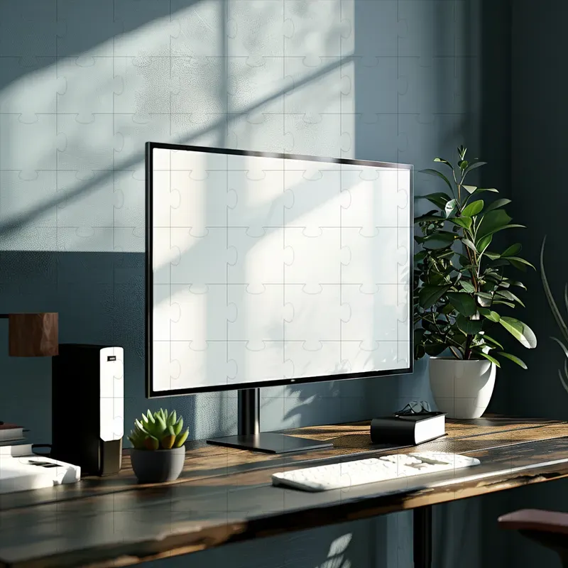 Modern Office Monitor Mockups Midjourney Prompt | PromptBase