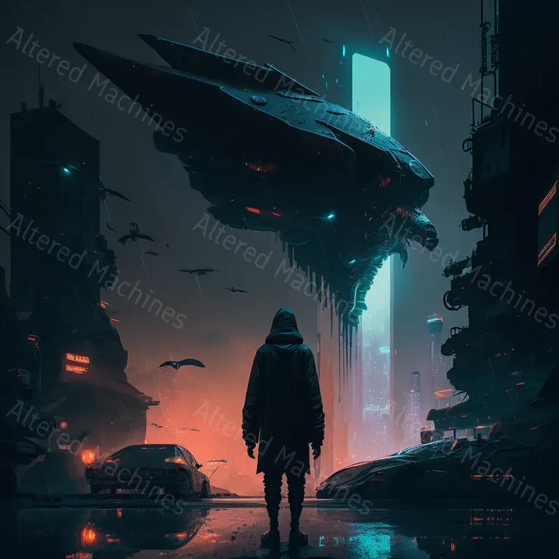 Cyberpunk Neo-noir Illustrations Midjourney Prompt | PromptBase