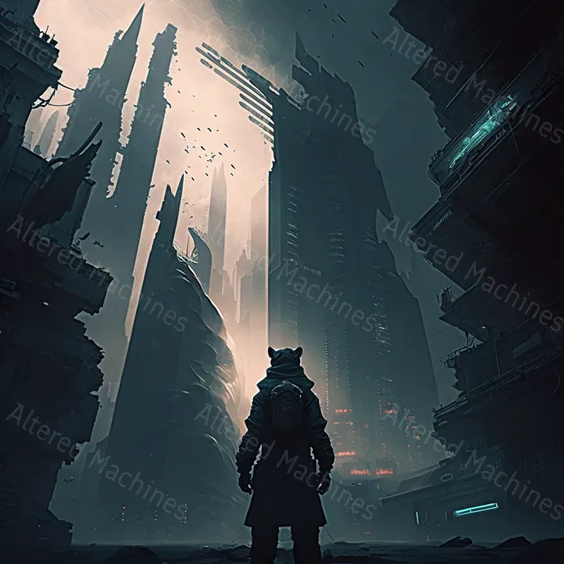 Cyberpunk Neo-noir Illustrations Midjourney Prompt | PromptBase