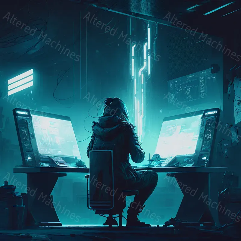 Cyberpunk Neo-noir Illustrations Midjourney Prompt | PromptBase