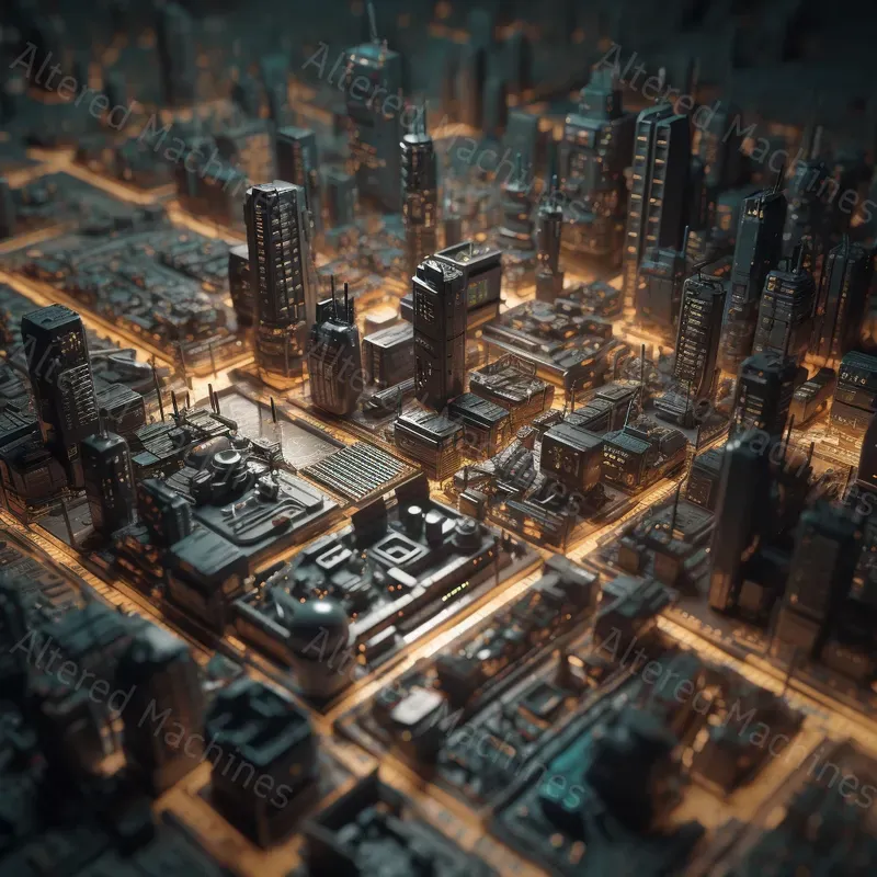 Futuristic Electronic Cities Midjourney Prompt | PromptBase
