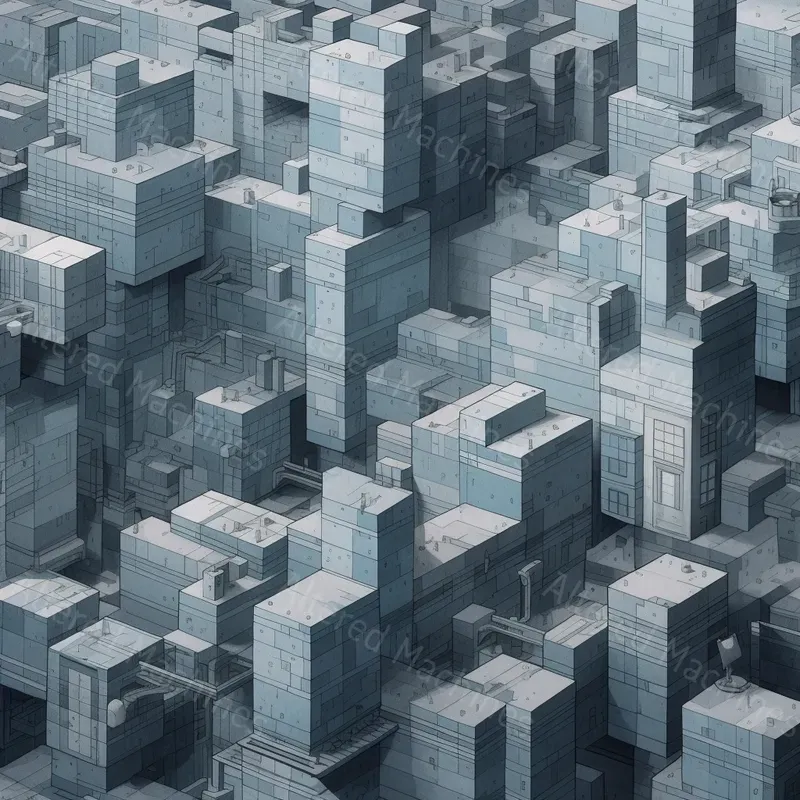 Generative Block Structures Midjourney Prompt | PromptBase