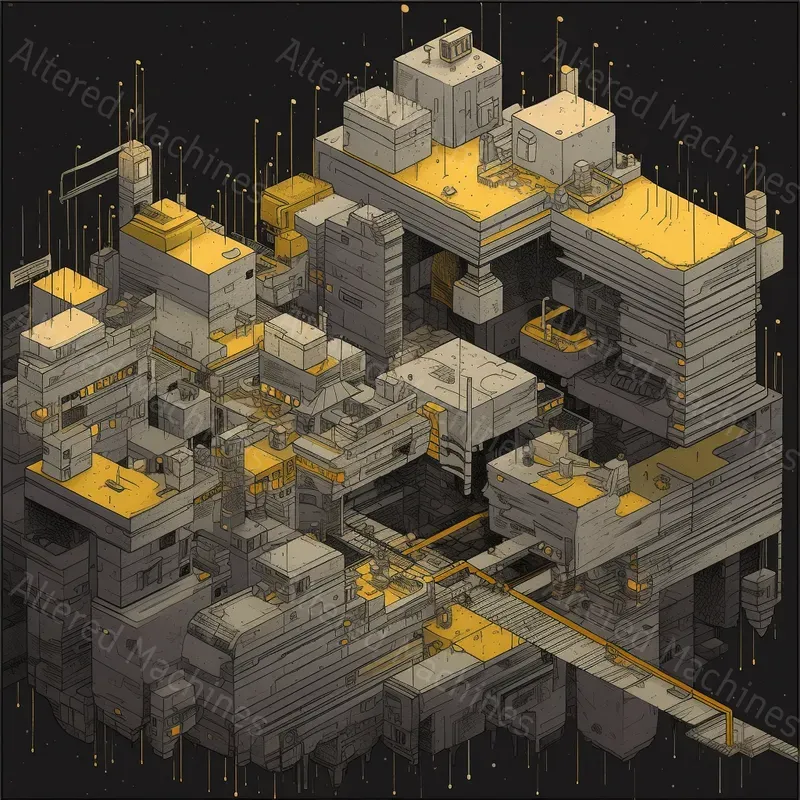 Generative Block Structures Midjourney Prompt | PromptBase