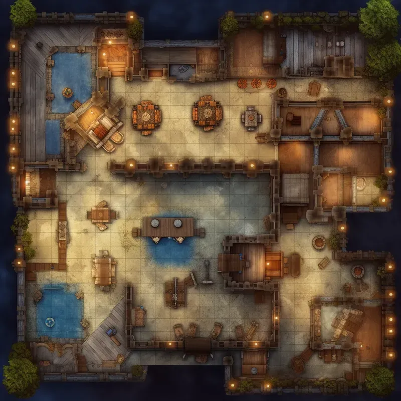 Tabletop RPG Maps Midjourney Prompt | PromptBase