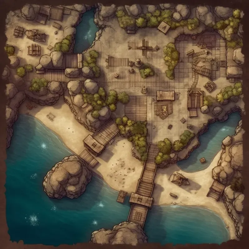 Tabletop RPG Maps Midjourney Prompt | PromptBase