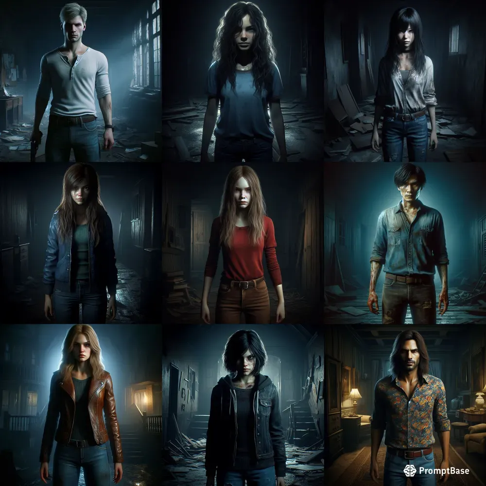 Horror Game Character Concepts DALL·E Prompt | PromptBase