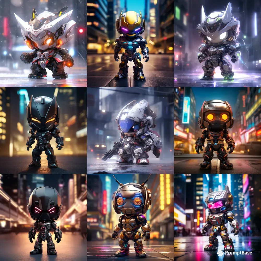 Cyberpunk Mech Characters Midjourney Prompt | PromptBase