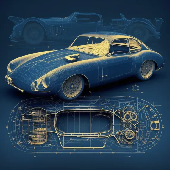 Detailed Blueprint - Technical Drawings Midjourney Prompt | PromptBase