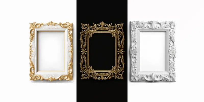 Luxury Detailed Frame Mockups Midjourney Prompt | PromptBase