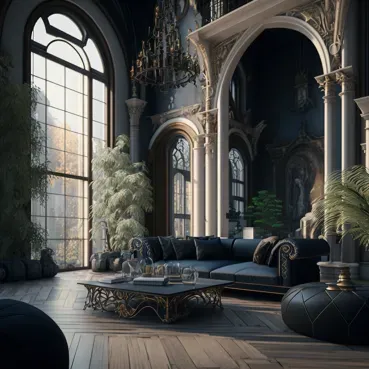 Interior Design Elegant Living Rooms Midjourney Prompt | PromptBase