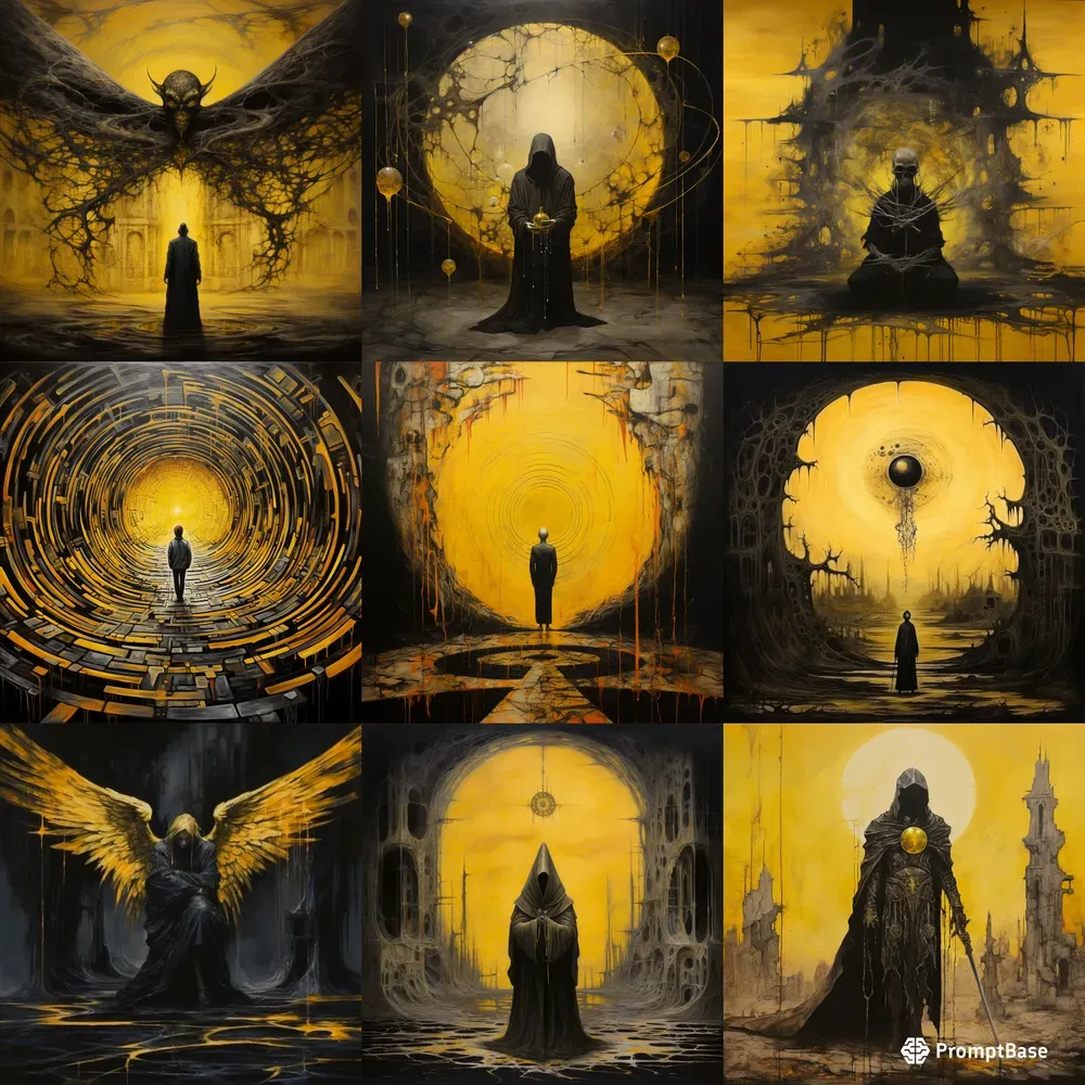 Melancholic Symbolism Paintings Midjourney Prompt Promptbase