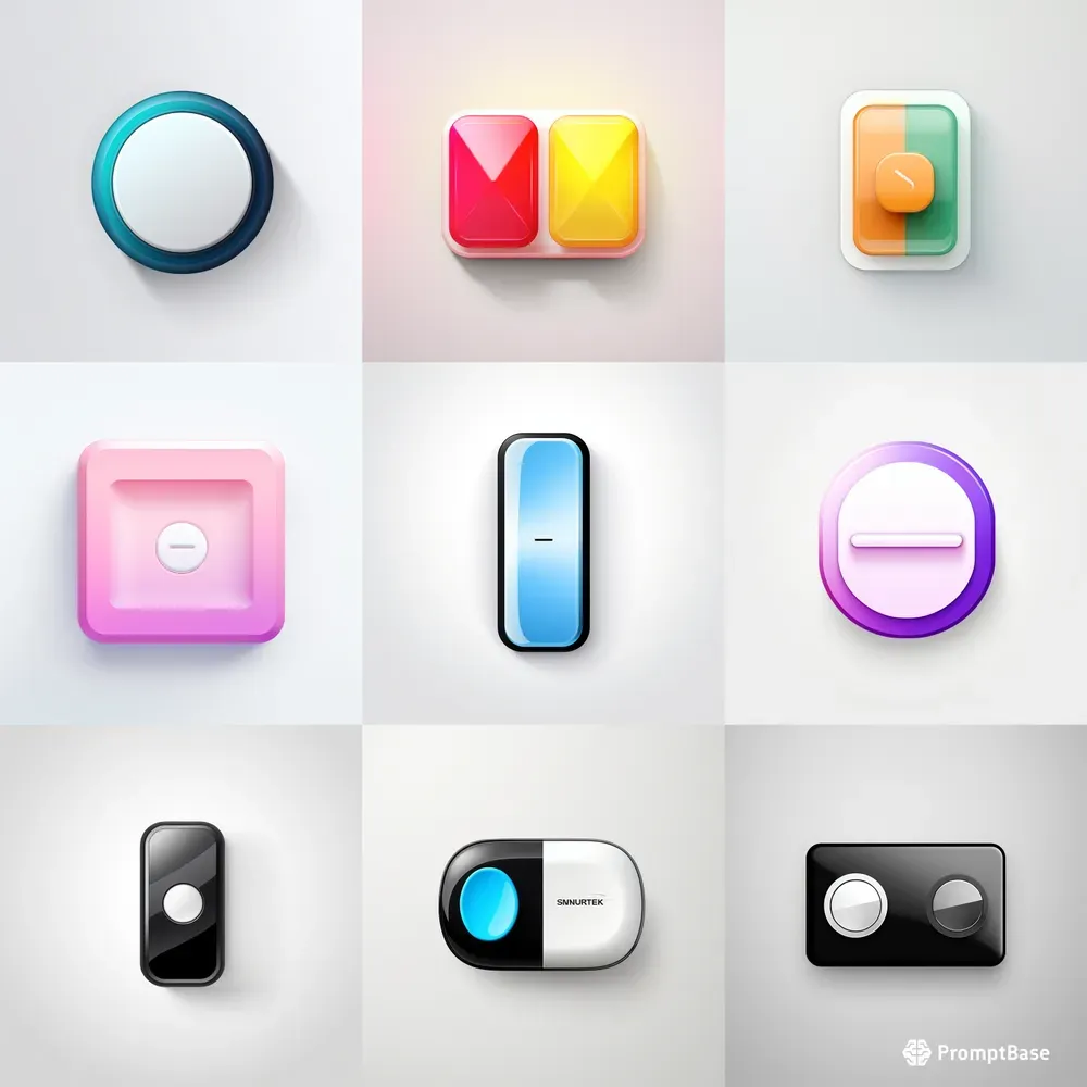 3D Onoff Buttons For Apps Midjourney Prompt | PromptBase
