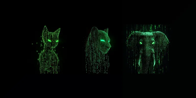 Matrix Animal 3d With Glowing Eyes Generator App | PromptBase