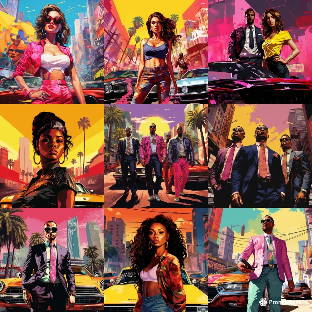 Gta Style Portraits Midjourney Prompt | PromptBase