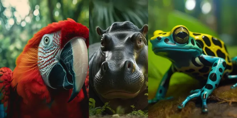 Realistic Jungle Animal Portraits Midjourney Prompt | PromptBase