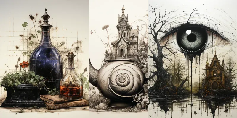 Sacred Ink Vessels Midjourney Prompt | PromptBase