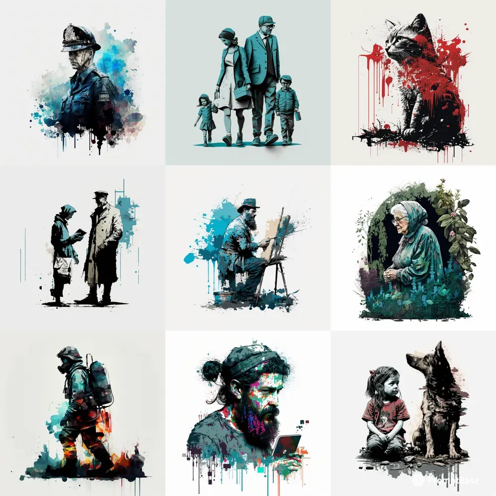 Banksy Illustrations Midjourney Prompt | PromptBase