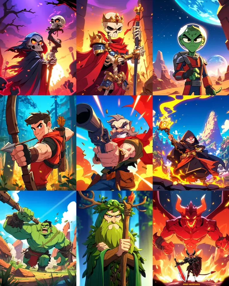 Cartoonized Game Characters Midjourney Prompt | PromptBase