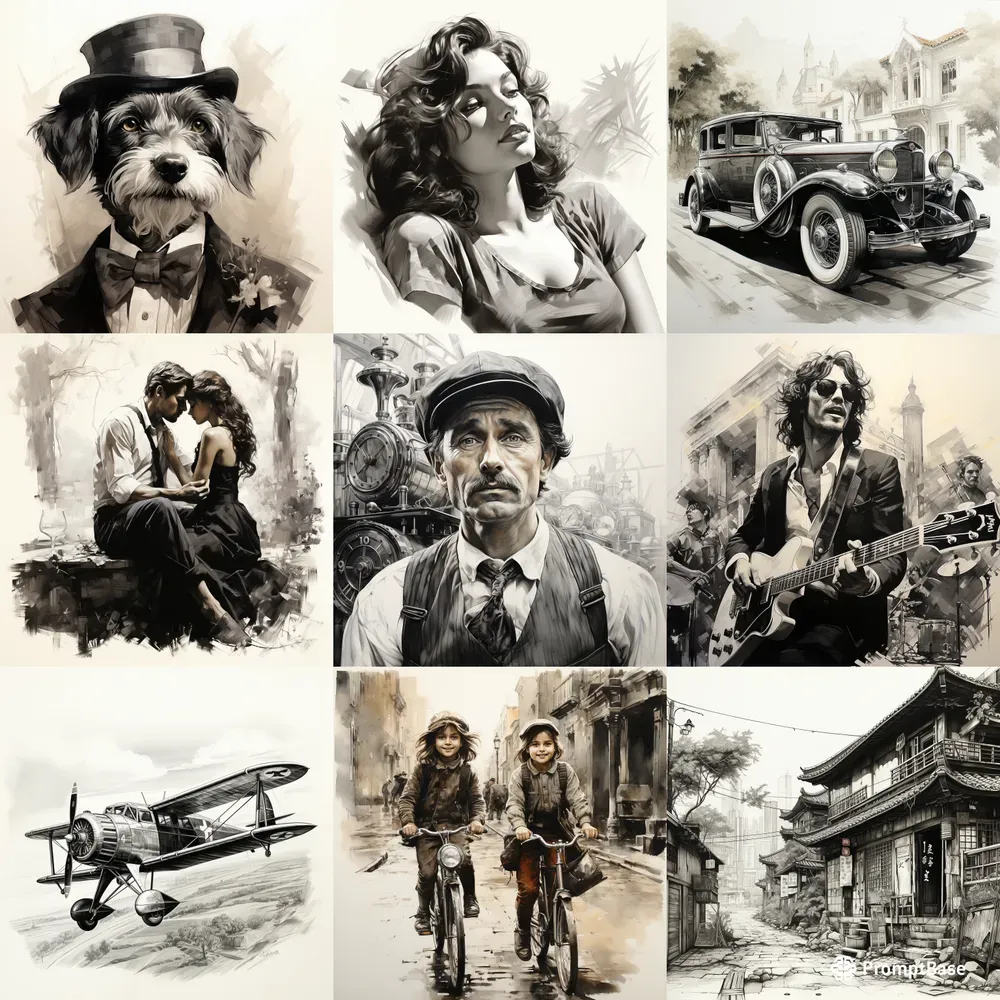Vintage Drawings Midjourney Prompt | PromptBase
