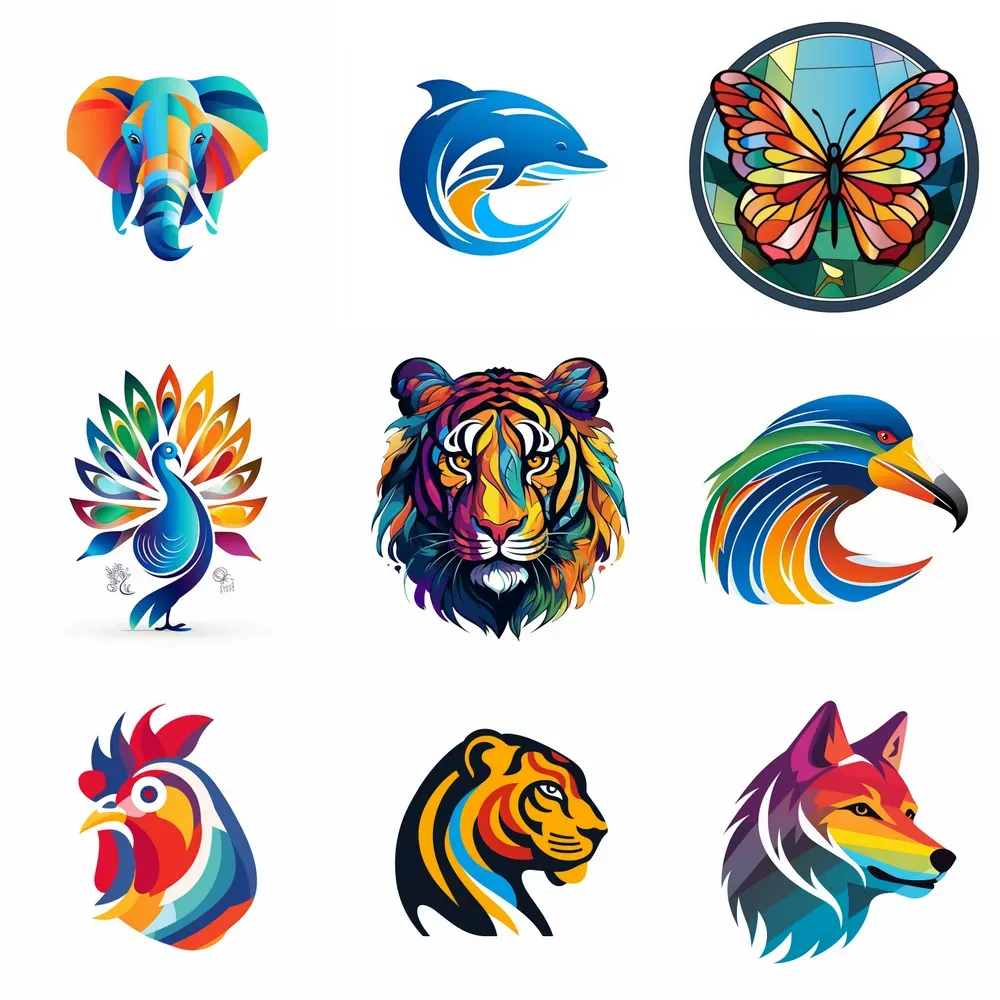 Abstract Animal Logos Inspired By Milton Midjourney Prompt | PromptBase