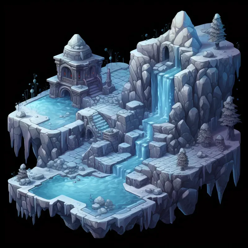 Isometric Game Landscapes Midjourney Prompt | PromptBase