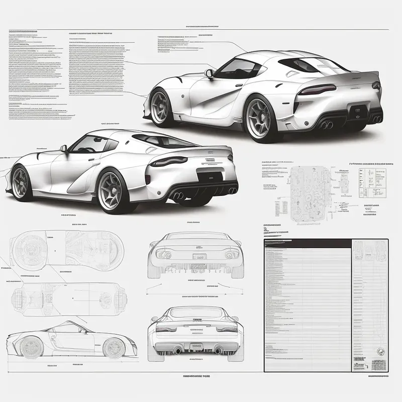Technical Car Sheets Midjourney Prompt | PromptBase