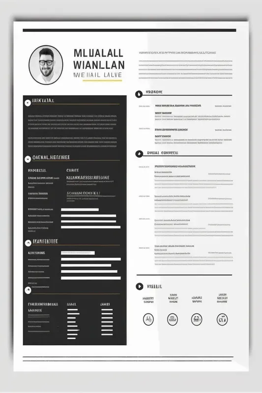 Professional Resume CV Templates Midjourney Prompt | PromptBase
