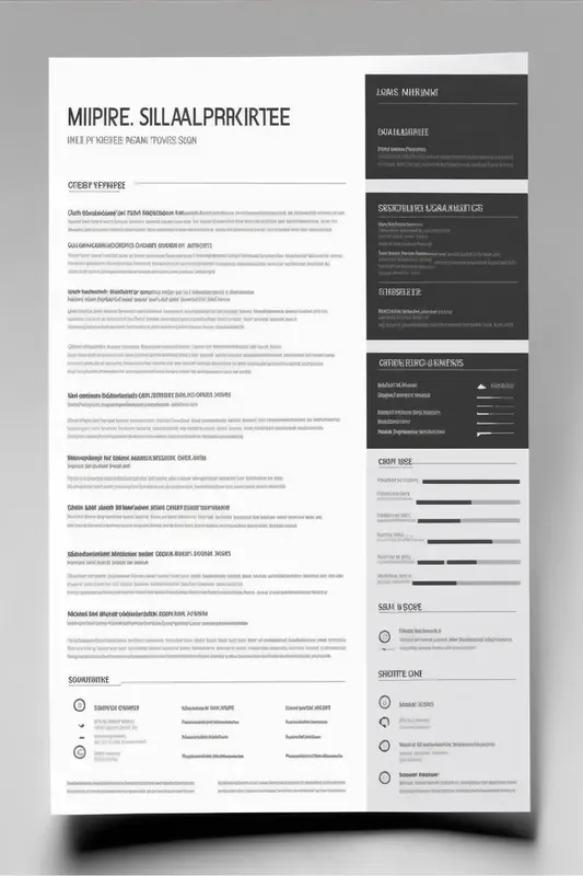 Professional Resume CV Templates Midjourney Prompt | PromptBase