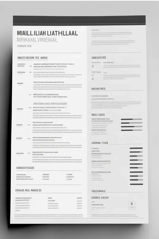Professional Resume CV Templates Midjourney Prompt | PromptBase