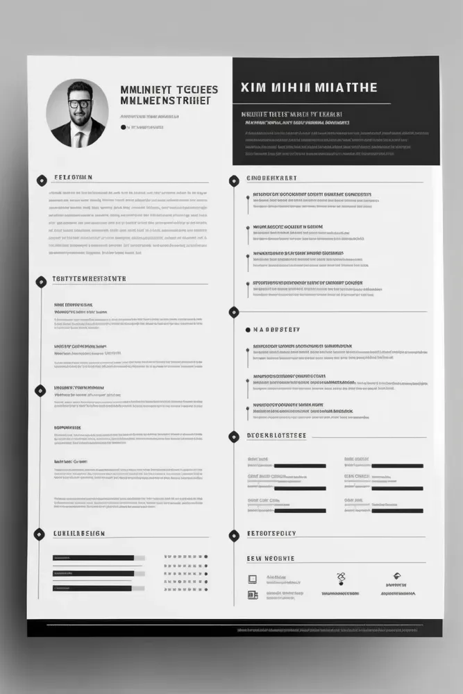 Professional Resume CV Templates Midjourney Prompt | PromptBase