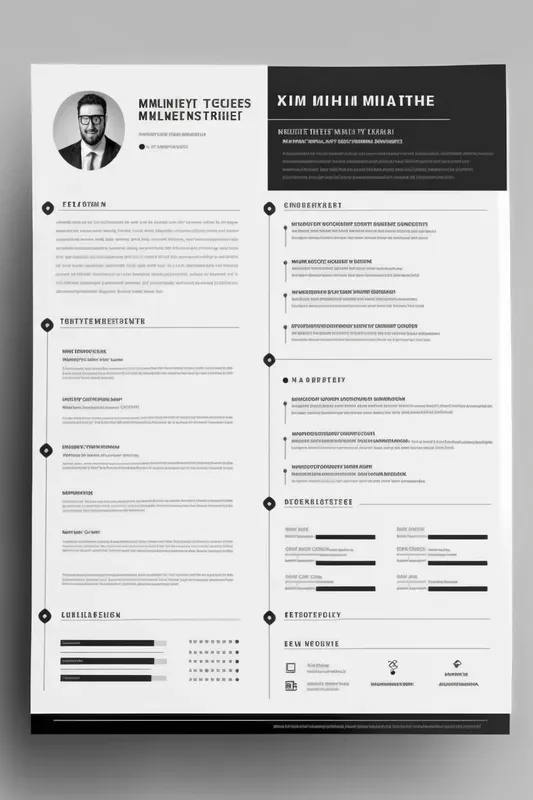 Professional Resume CV Templates Midjourney Prompt | PromptBase