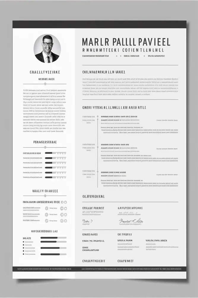 Professional Resume CV Templates Midjourney Prompt | PromptBase
