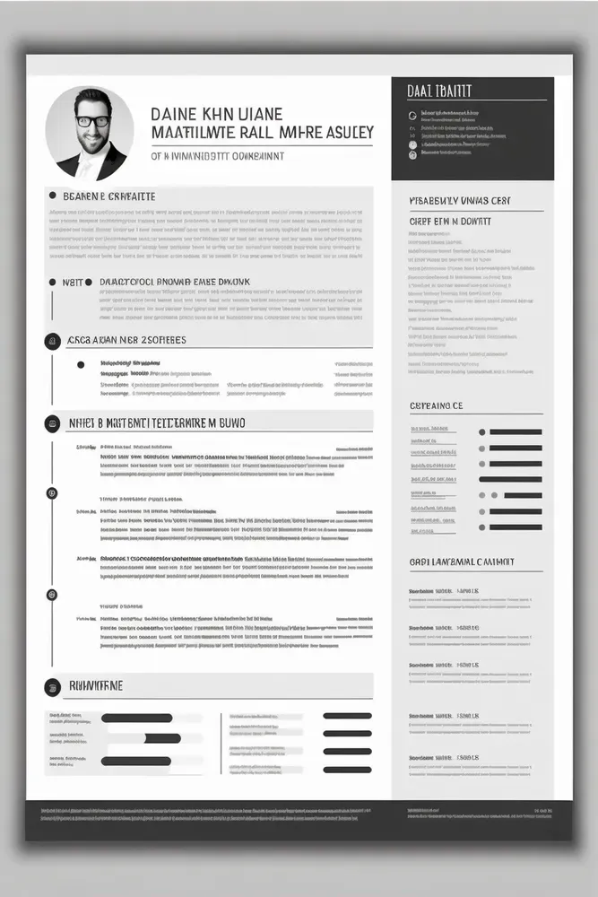 Professional Resume CV Templates Midjourney Prompt | PromptBase