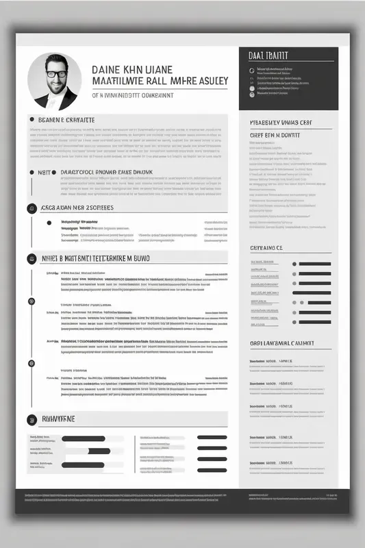 Professional Resume CV Templates Midjourney Prompt | PromptBase
