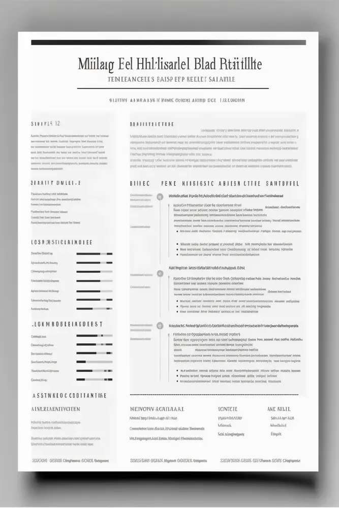 Professional Resume CV Templates Midjourney Prompt | PromptBase
