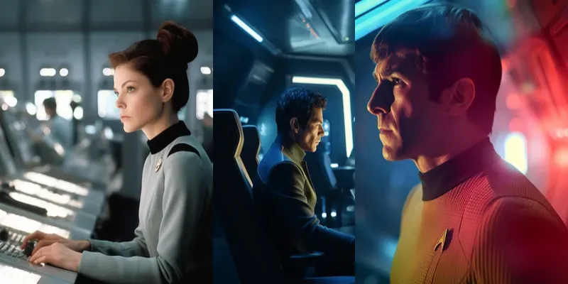 Star Trek Movie Frames Midjourney Prompt | PromptBase