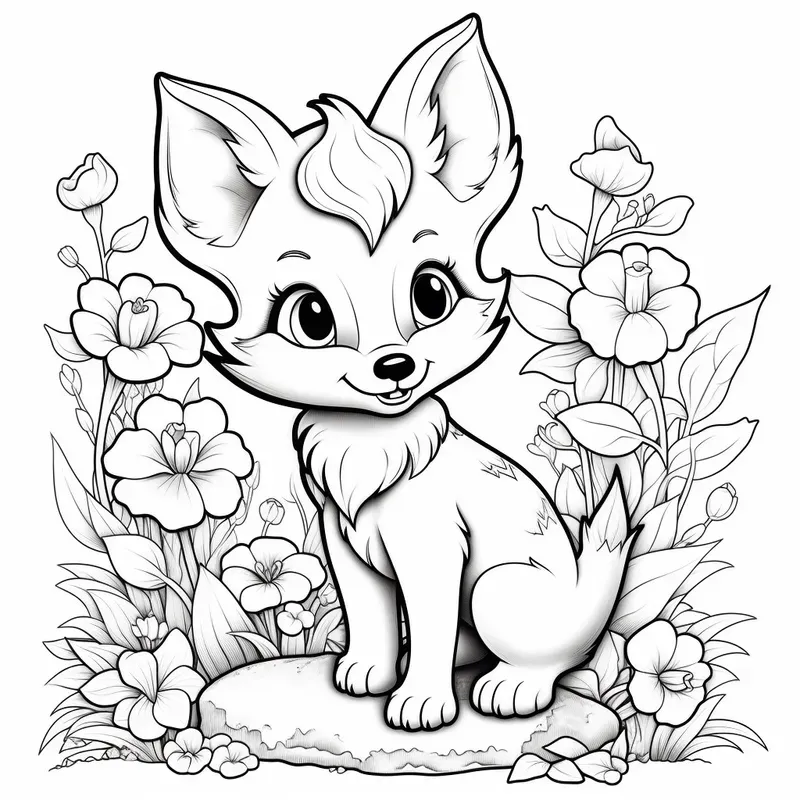 Cute Animals To Color Midjourney Prompt | PromptBase