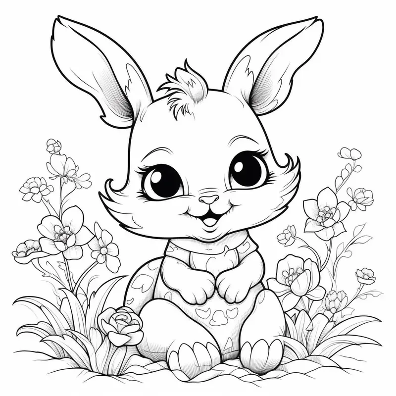 Cute Animals To Color Midjourney Prompt | PromptBase