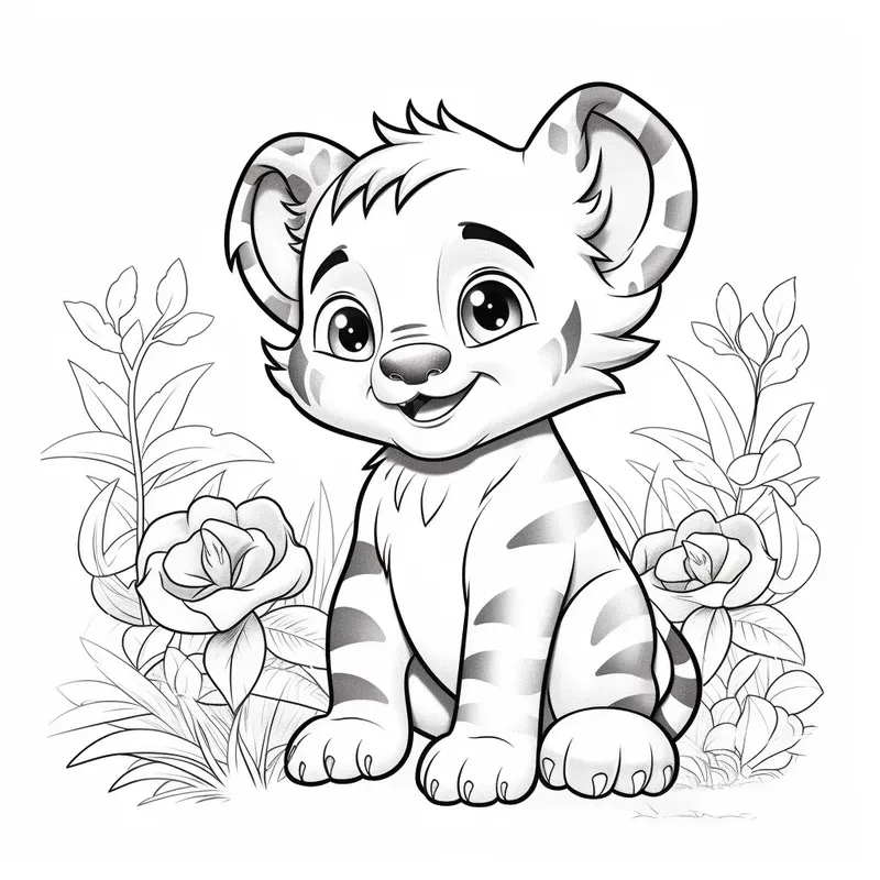 Cute Animals To Color Midjourney Prompt | PromptBase