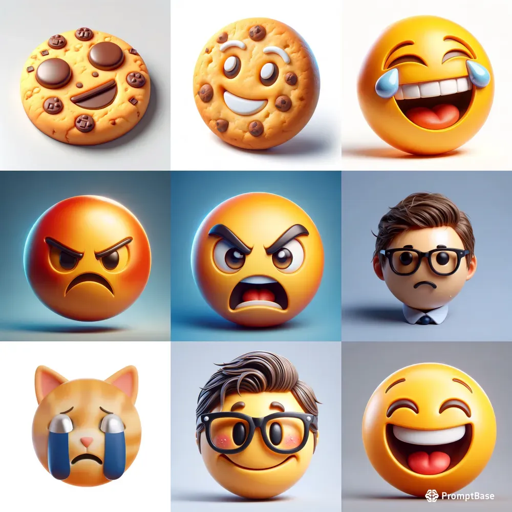 Realistic 3D Renders Of Emojis DALL·E Prompt | PromptBase
