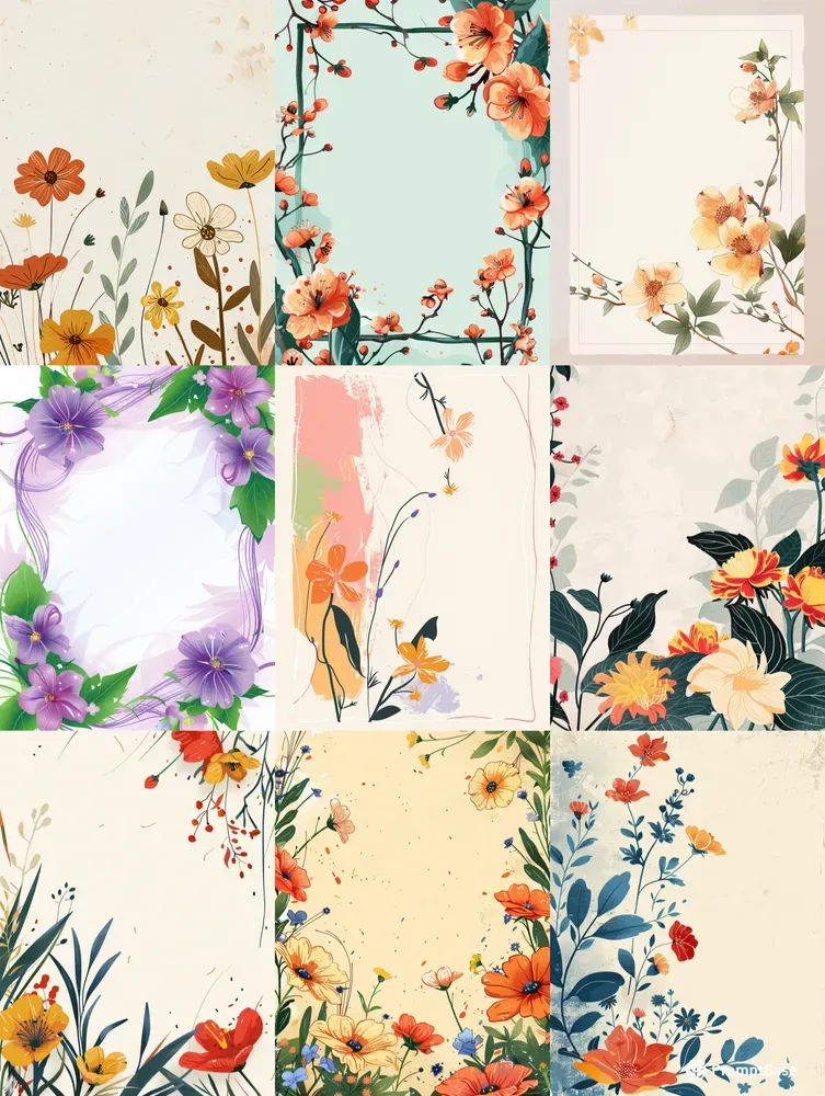Spring Flowers Cards Midjourney Prompt | PromptBase