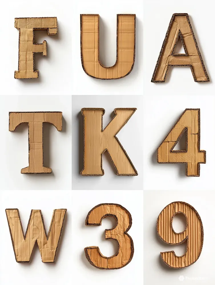 Cardboard Letters And Numbers Midjourney Prompt | PromptBase