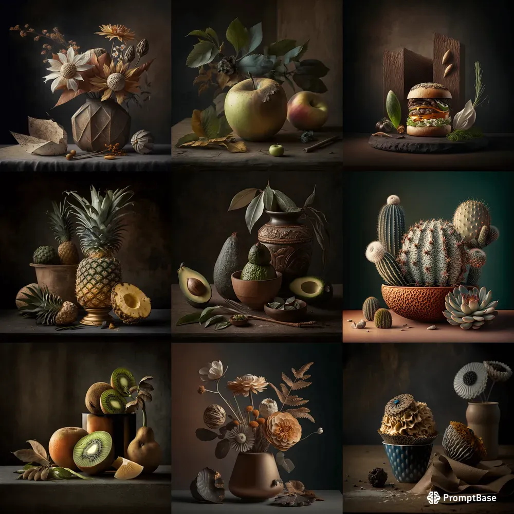 Natural Still Life Photographs Midjourney Prompt | PromptBase