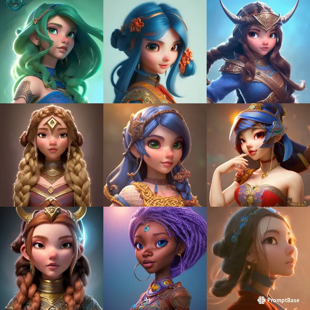 Cute Girl Pixar Avatars Stable Diffusion Prompt | PromptBase