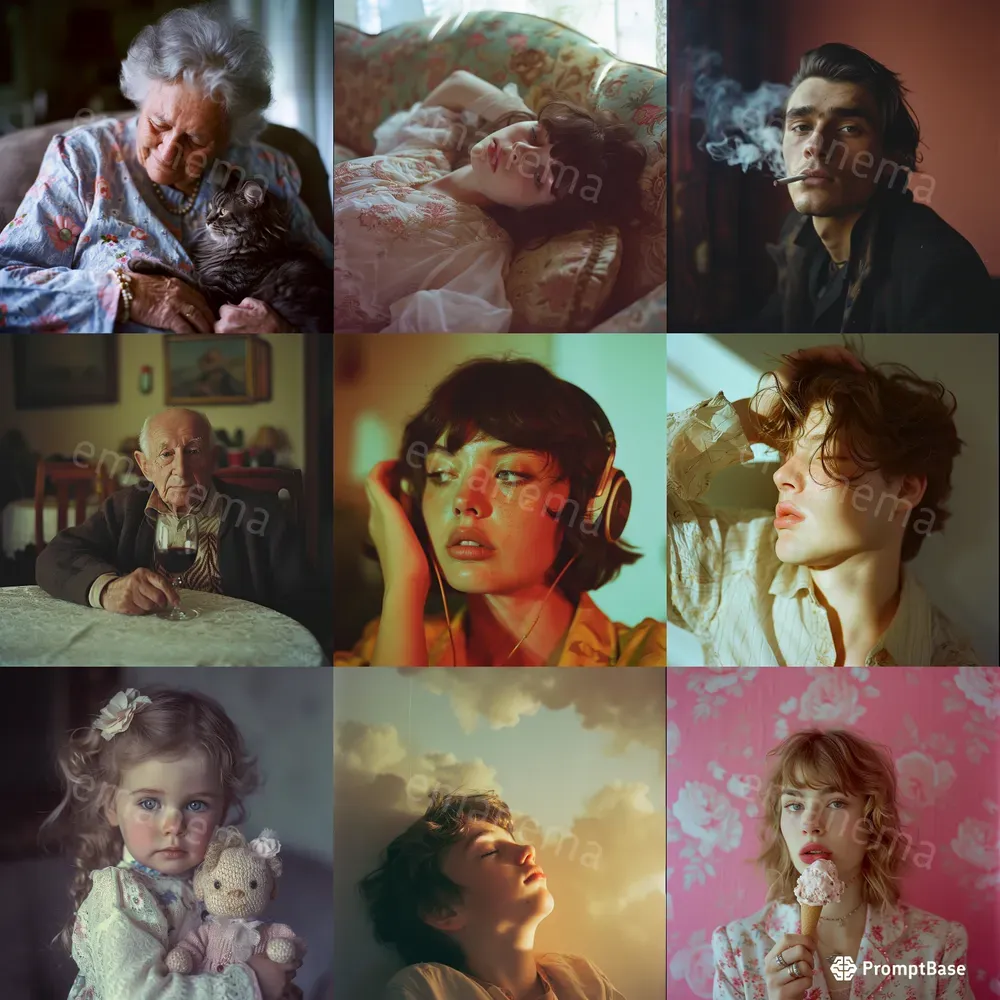 Kitsch Aesthetic Portraits Midjourney Prompt | PromptBase